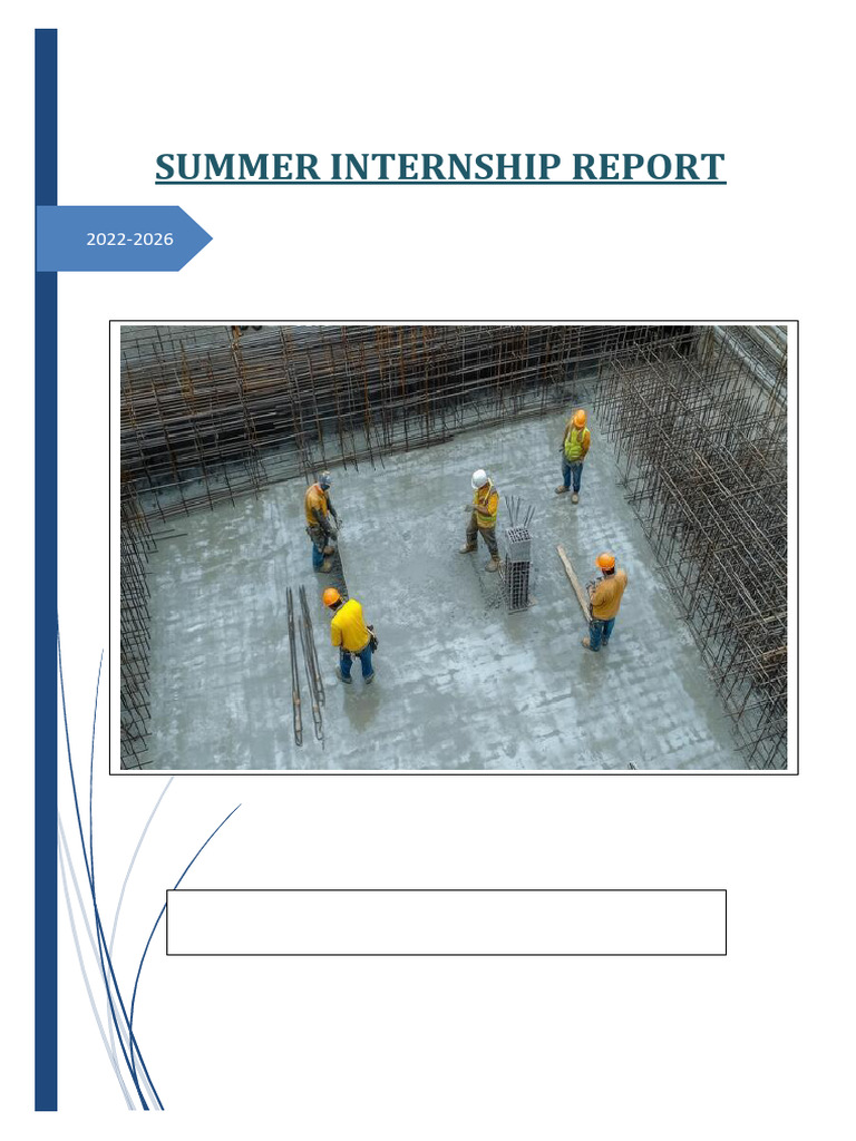 UET Peshawar Civil Engineering Internship Report | PDF | Concrete ...