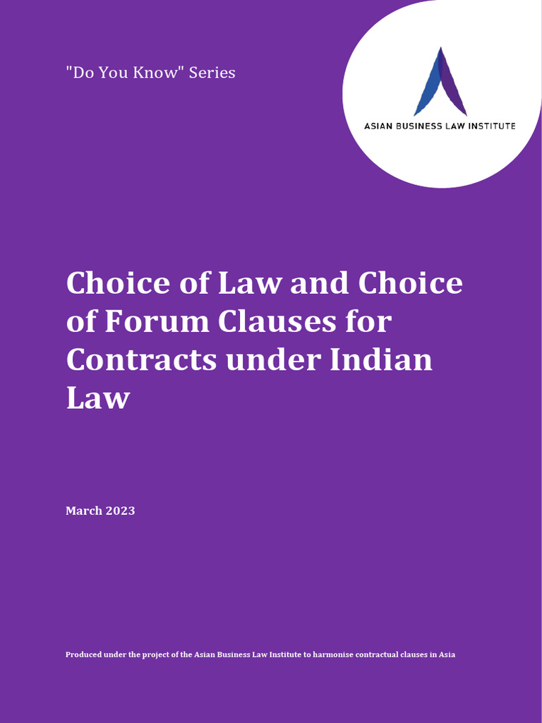 ABLJ Notes | PDF | Jurisdiction | Choice Of Law