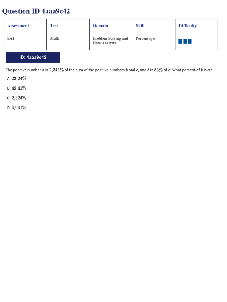 SAT Suite Question Bank - 5 | PDF | Sat | Ratio