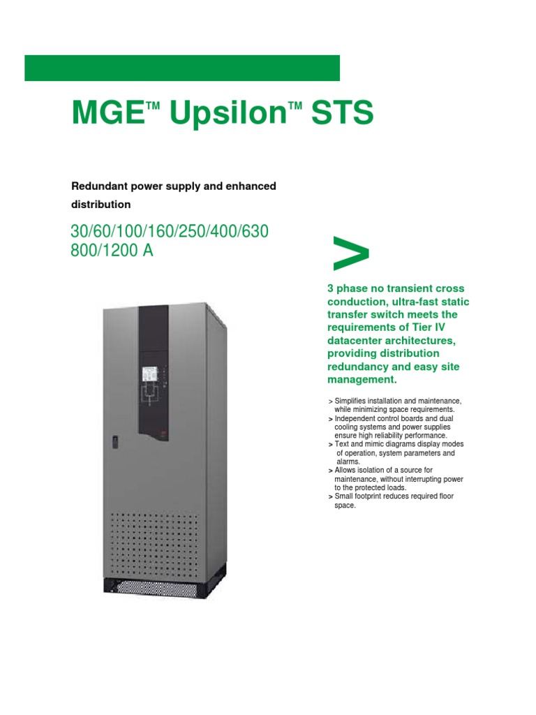 Mge Upsilon Sts Brochure Pdf Computer Engineering Electrical