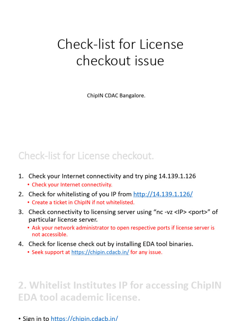 Checklist For Keysight License Checkout Issue | PDF