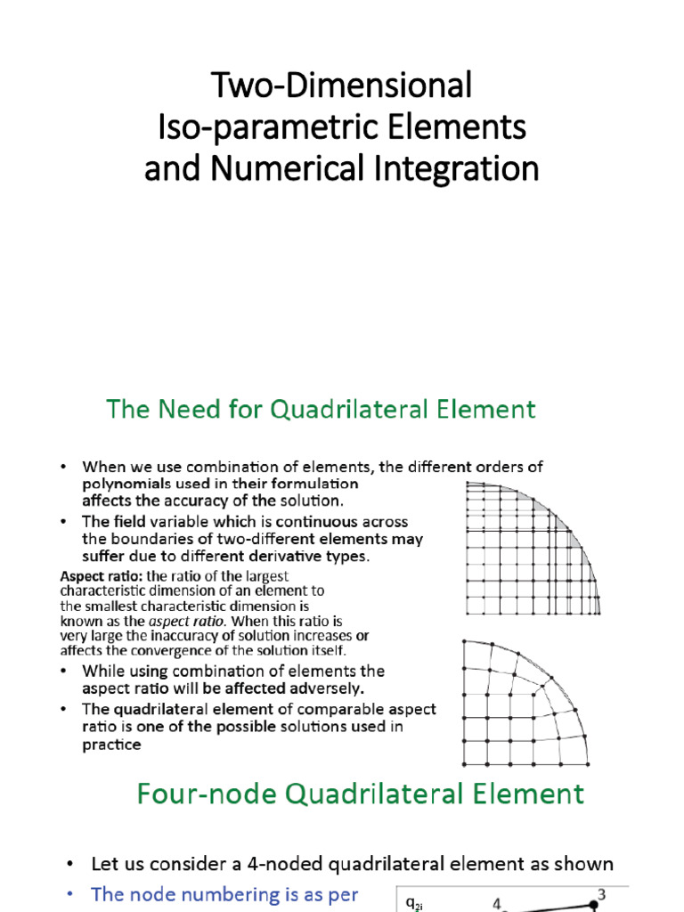 Iso-parametric Elements & Integration | PDF