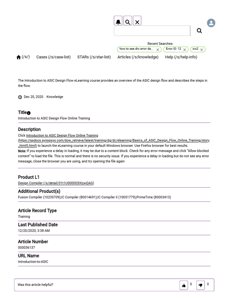 ASIC Design Flow eLearning Course | PDF