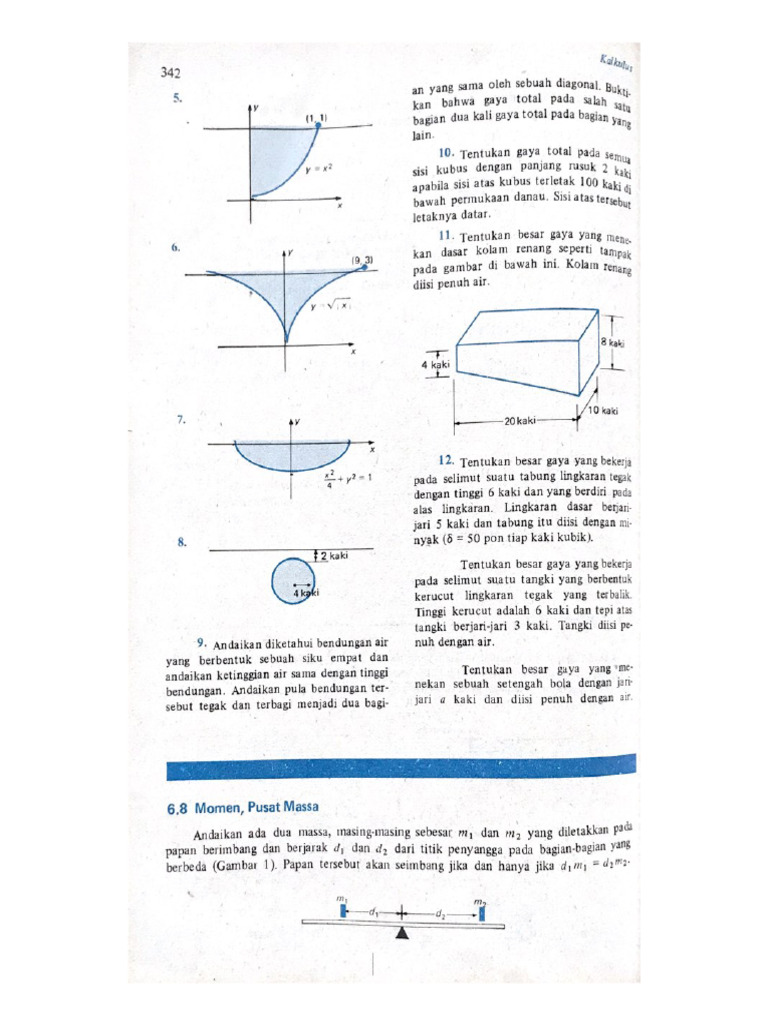 Aplikasi Integral Untuk Momen Dan Pusat Massa | PDF