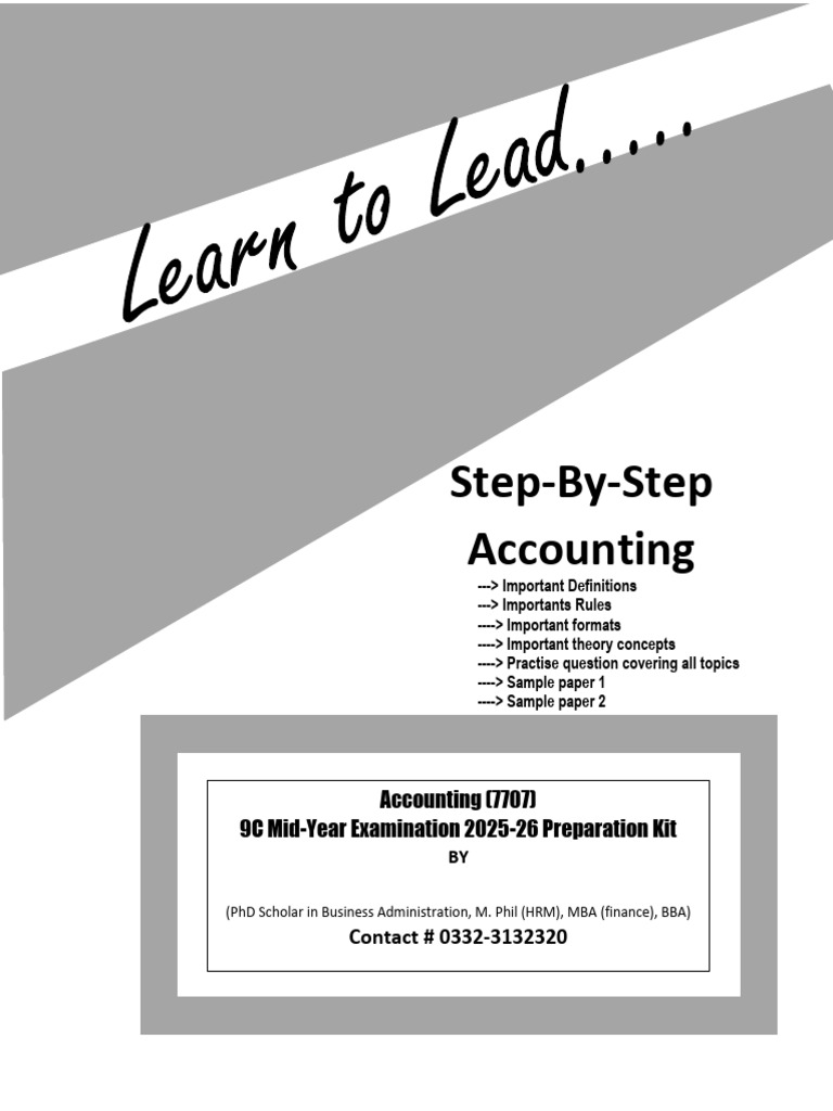 Mid YEAR Exam Preparation Kit 9C-1 - 251216 - 210916 | PDF | Debits And ...