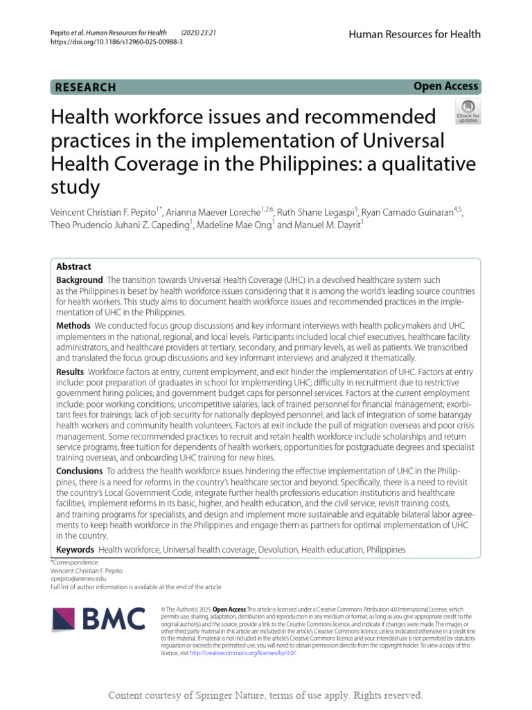 Health Workforce Issues and Recommended Practices | PDF | Health Human ...