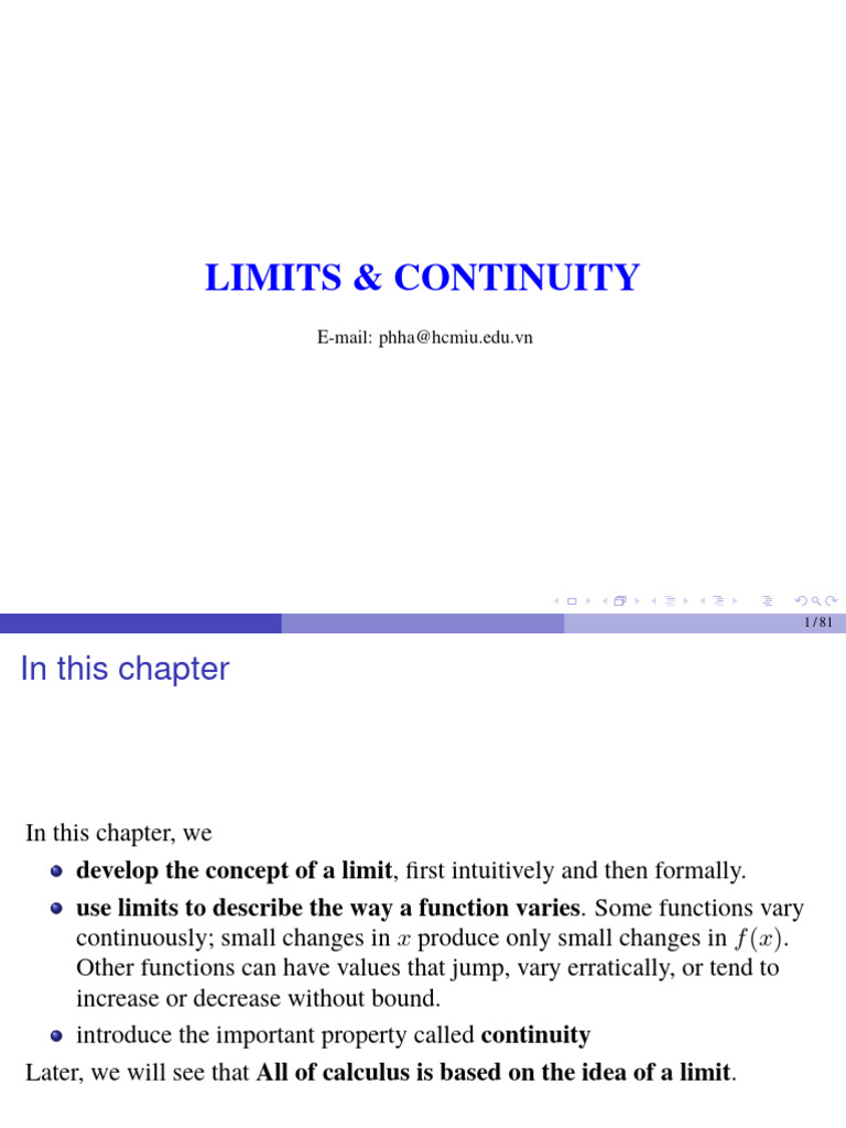 Understanding Limits and Continuity | PDF | Limit (Mathematics ...