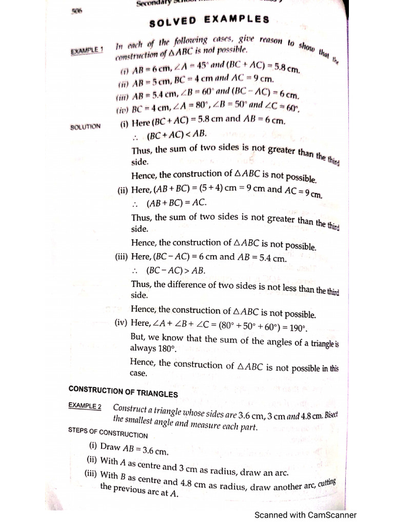 Construction of Triangles 1 | PDF