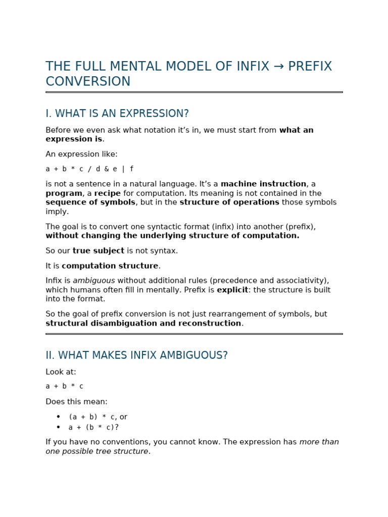 Infix To Prefix Conversion | PDF | Mathematics | Computer Programming