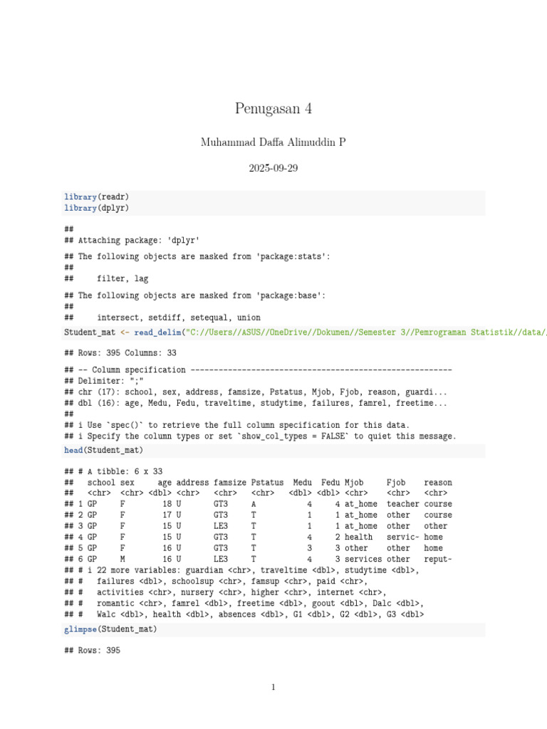 2ST2 - Muhammad Daffa Alimuddin Pratama - Penugasan 4 | PDF