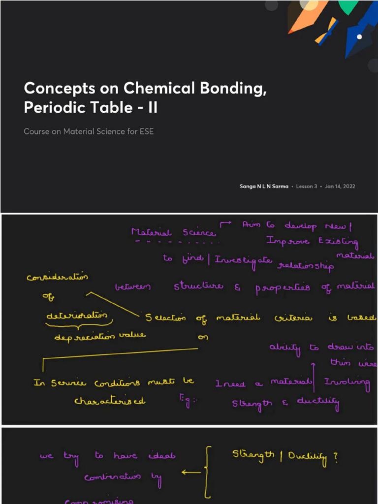 03 Concepts - On - Chemical - Bonding - Periodic - Table - II - With ...