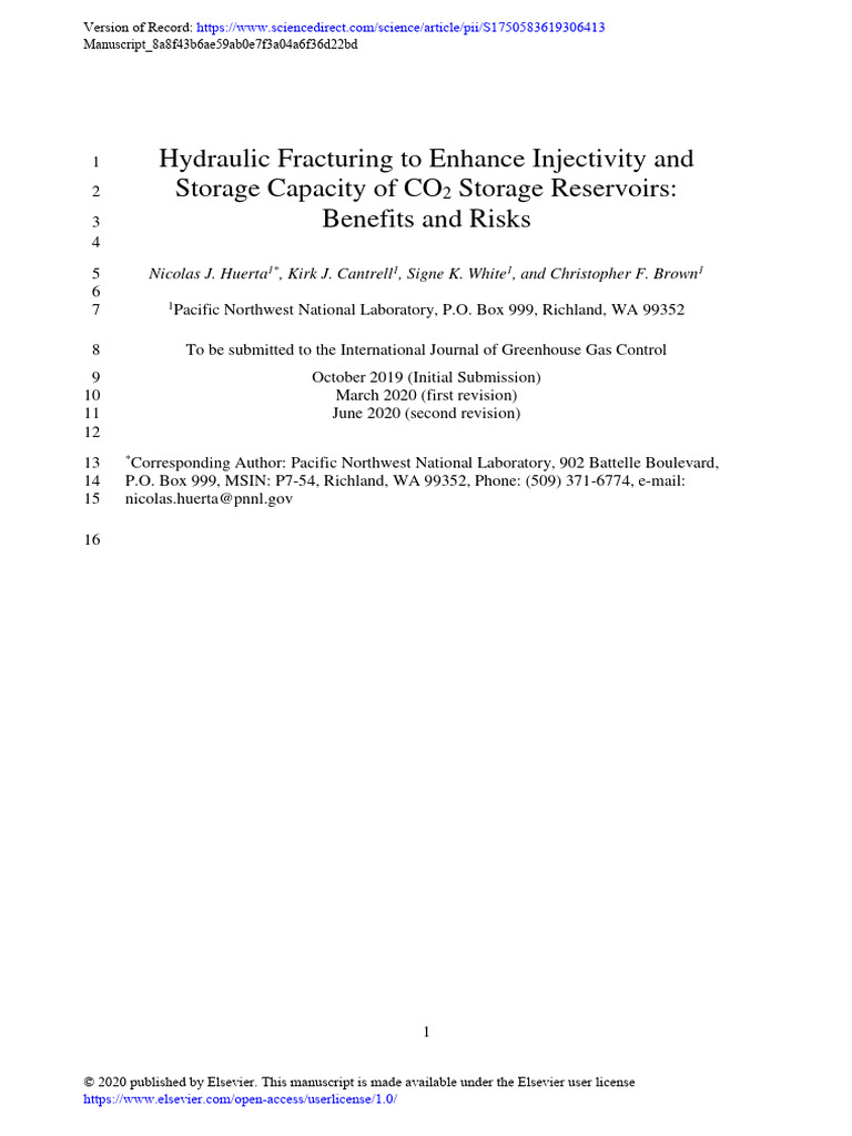 CO2 Storage HF-1 | PDF | Carbon Capture And Storage | Petroleum Reservoir