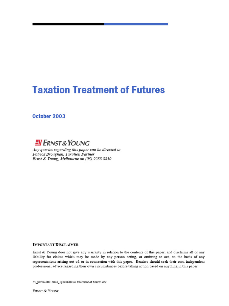 Taxation Futures Dec03 | PDF | Futures Contract | Taxes