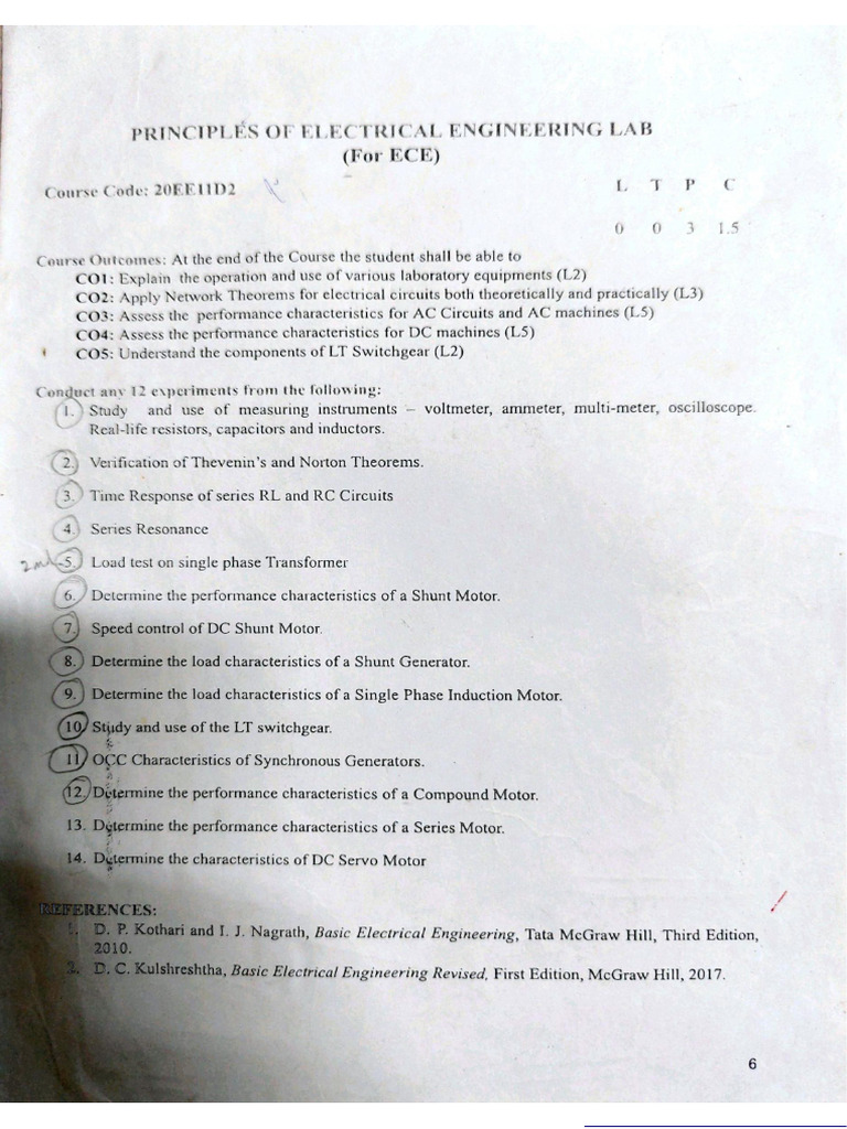 Pee Record Work (Ece) | PDF