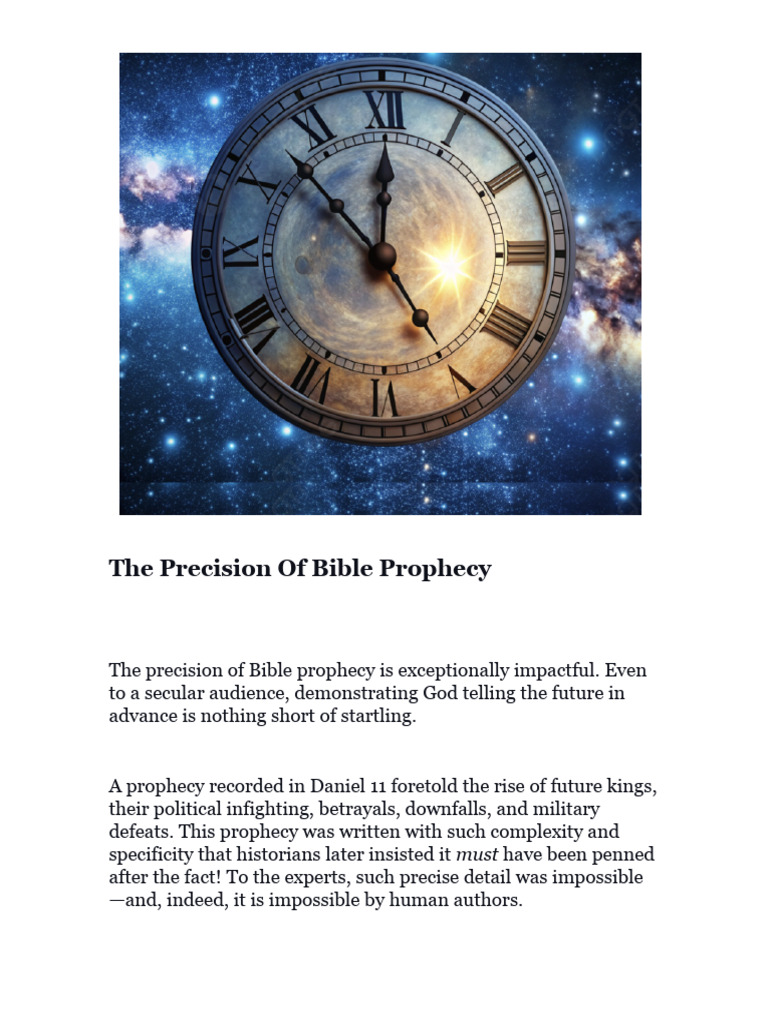 Precision of Prophecy | PDF | Bible Prophecy | Bible