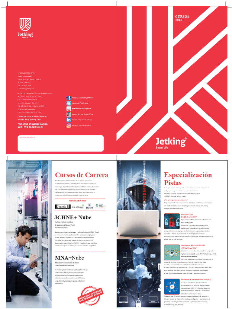 Folleto de Cursos de Jetking 2018 PDF | PDF | Red de computadoras ...