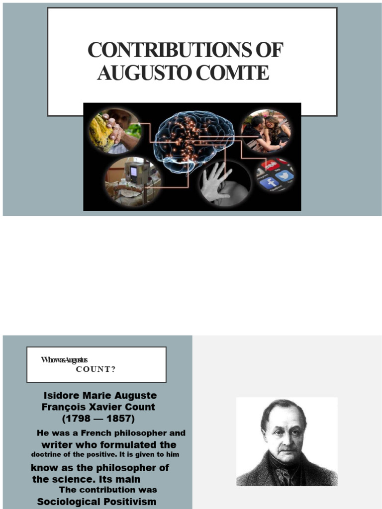 Contributions of Auguste Comte | PDF