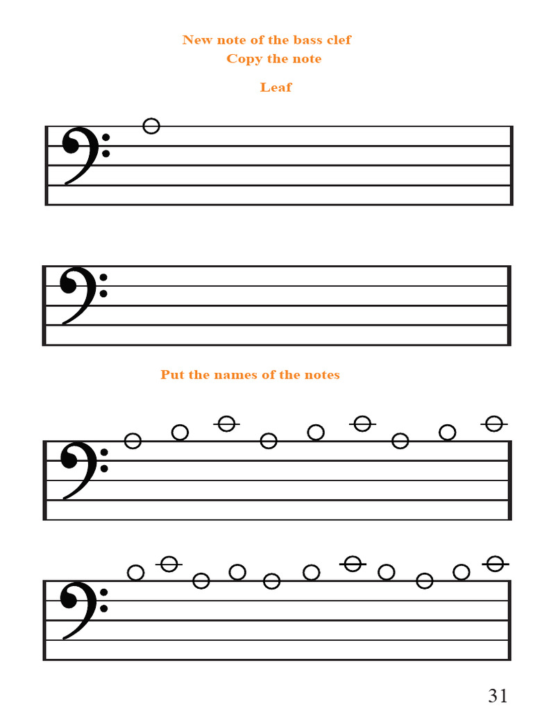 Activity 1 - New note in the Bass clef (A).pdf | PDF