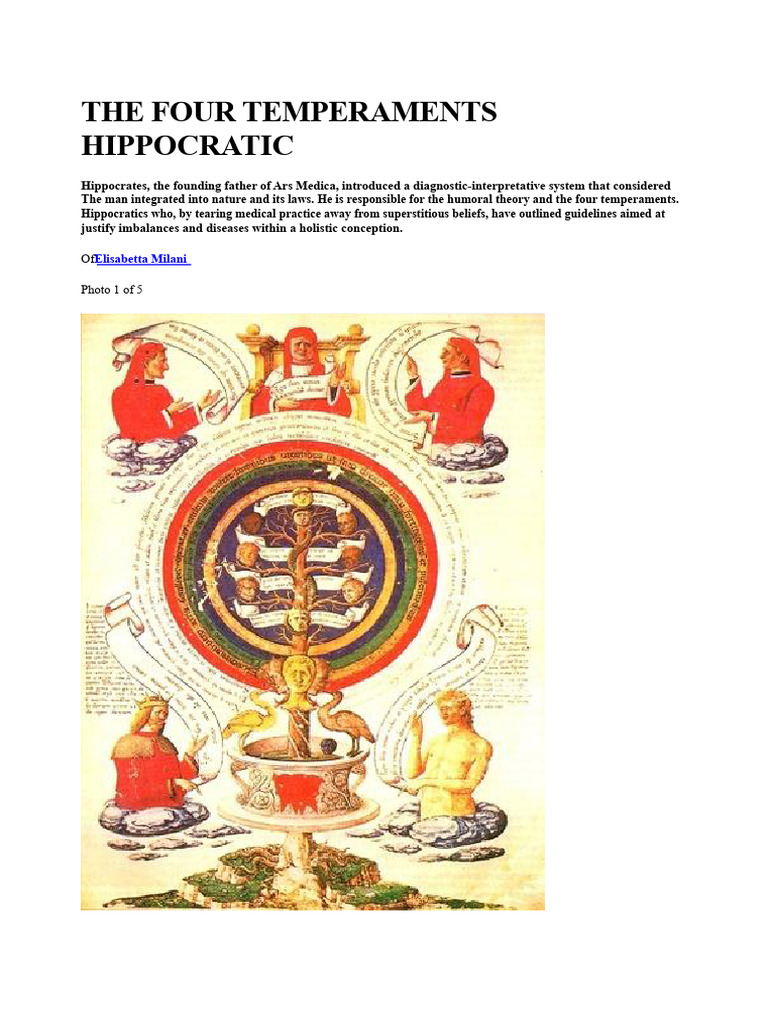 The Four Hippocratic Temperaments | PDF