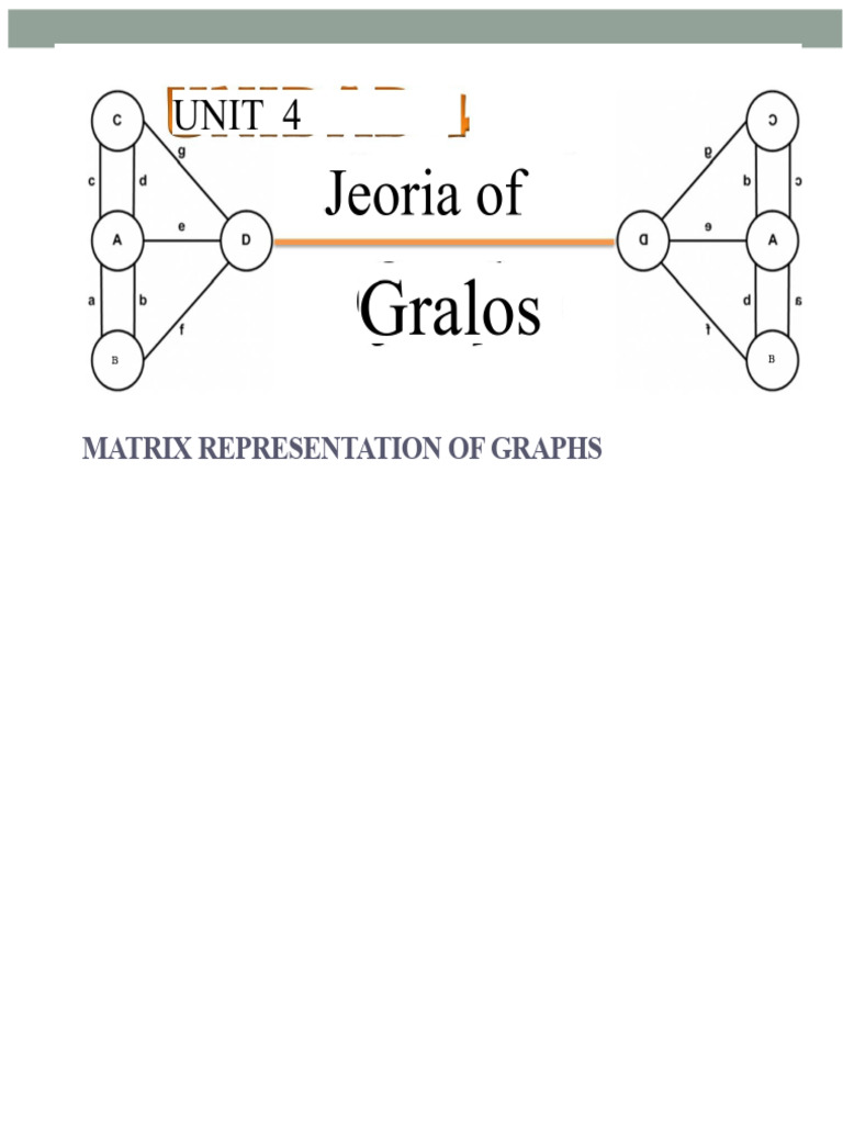 Graph Matrix Representation Explained | PDF | Vertex (Graph Theory ...