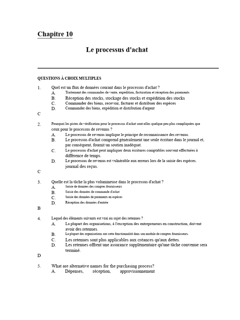 Le Processus D'achat | PDF | Facture | Comptabilité