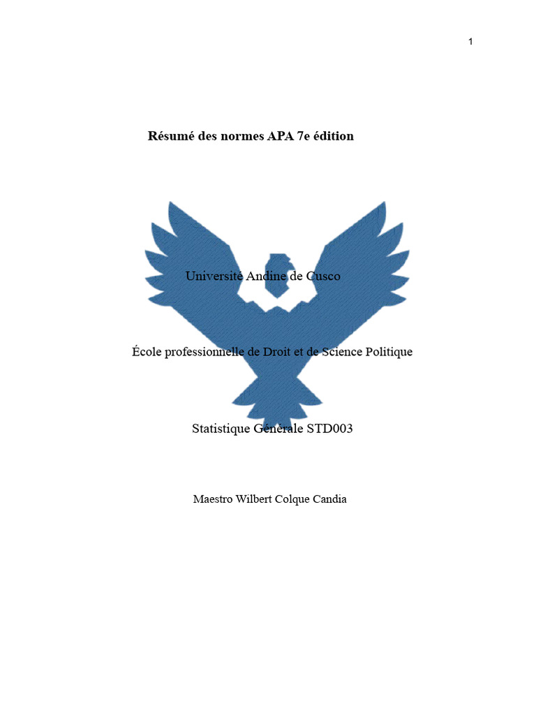 Normes APA 7e édition : Guide complet | PDF