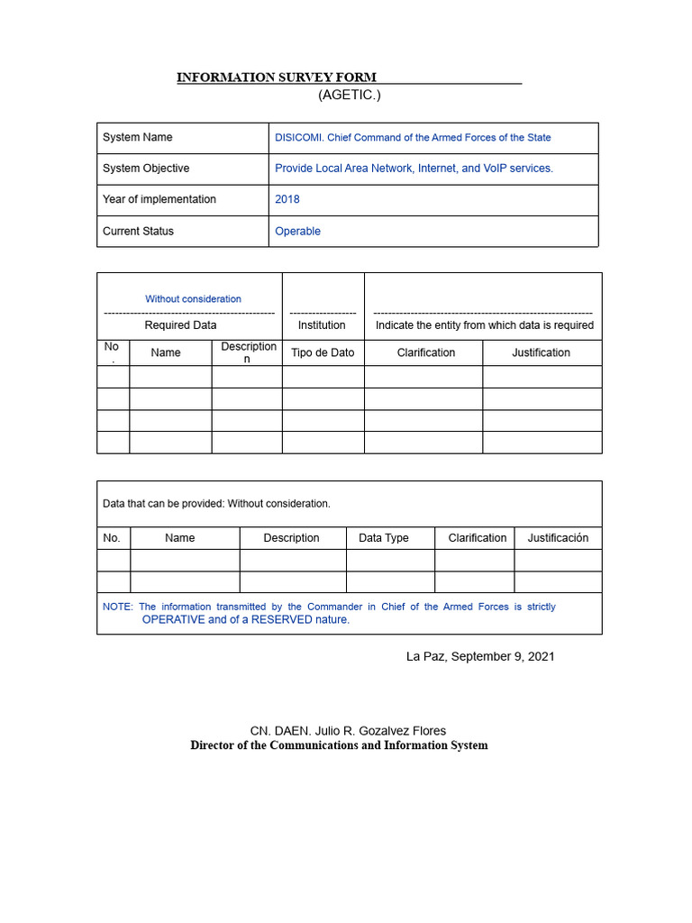 Information Gathering Form | PDF