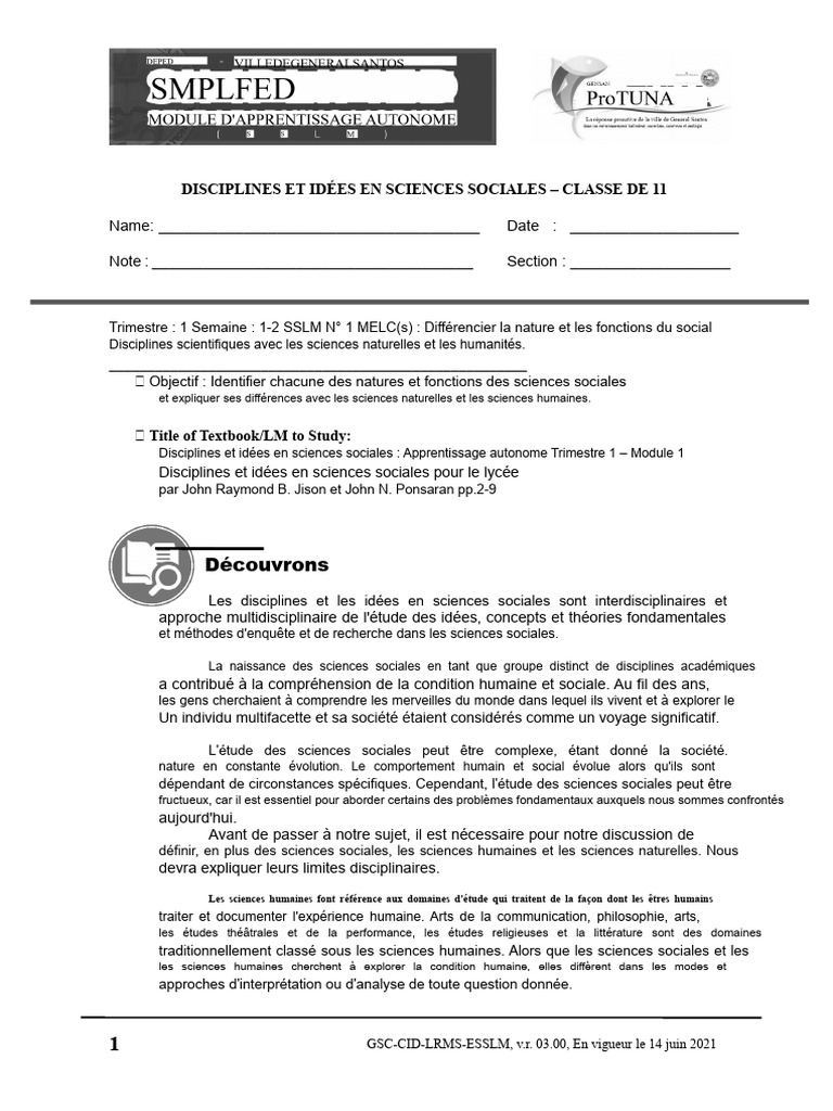 Différences entre sciences sociales et naturelles | PDF | Science ...