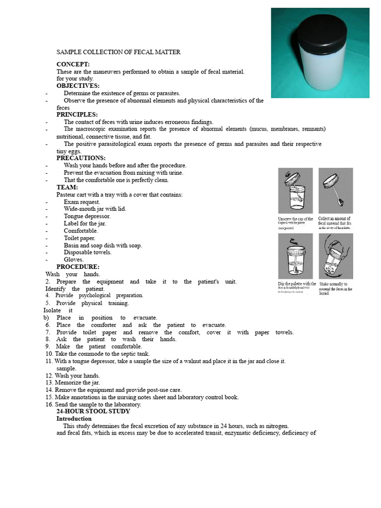 Collection of Fecal Sample | PDF | Feces | Parasitism