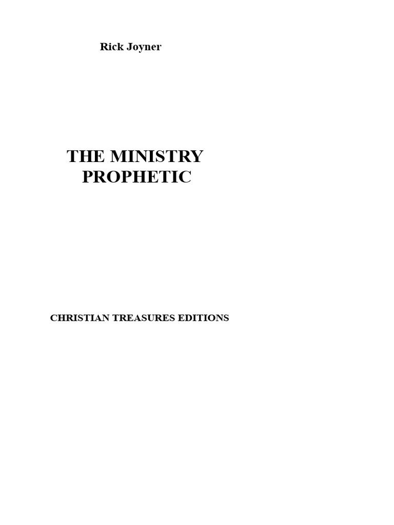 The Prophetic Ministry | PDF | Prophecy | Prophet