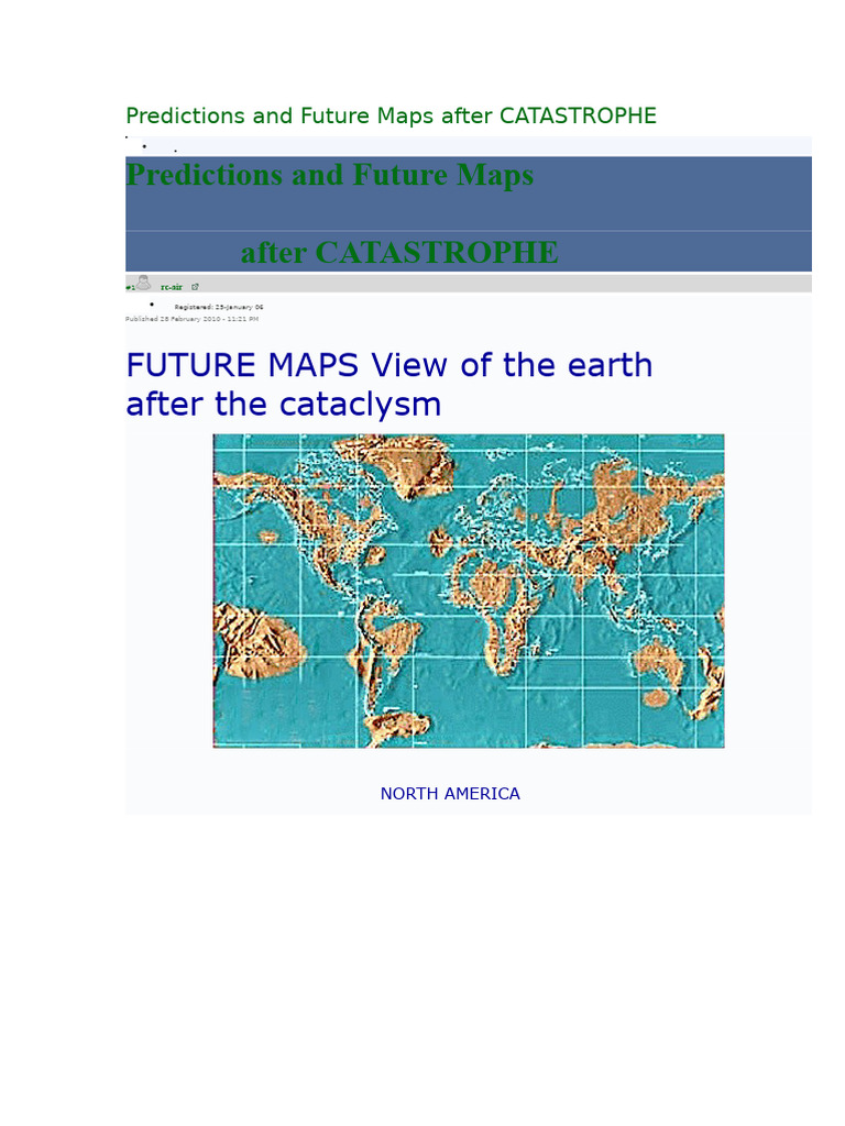 Future Earth Maps Post-Catastrophe | PDF | South America | Earth Sciences