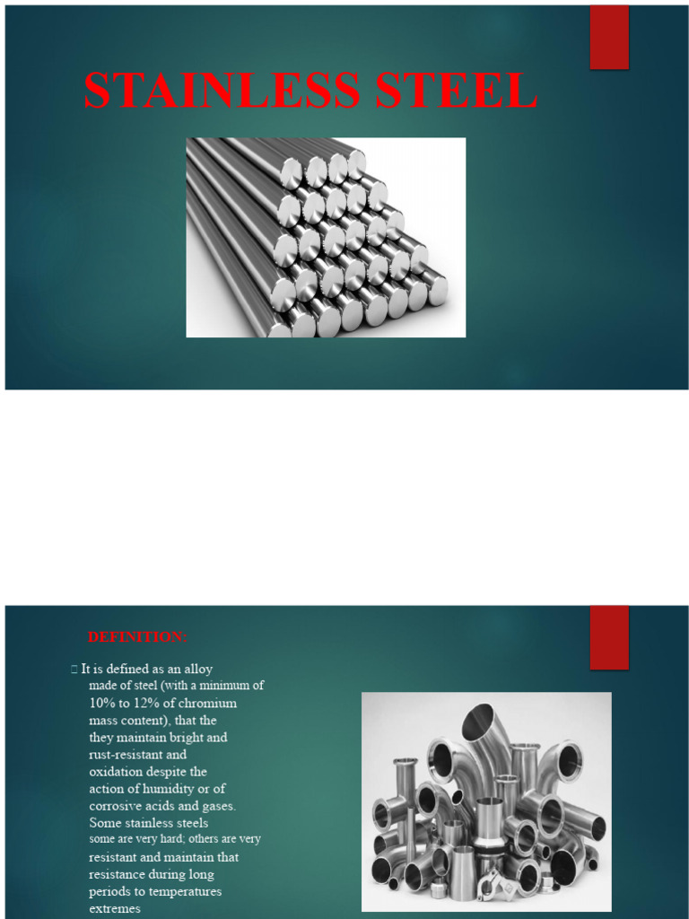 Stainless Steel Slides | PDF | Stainless Steel | Steel