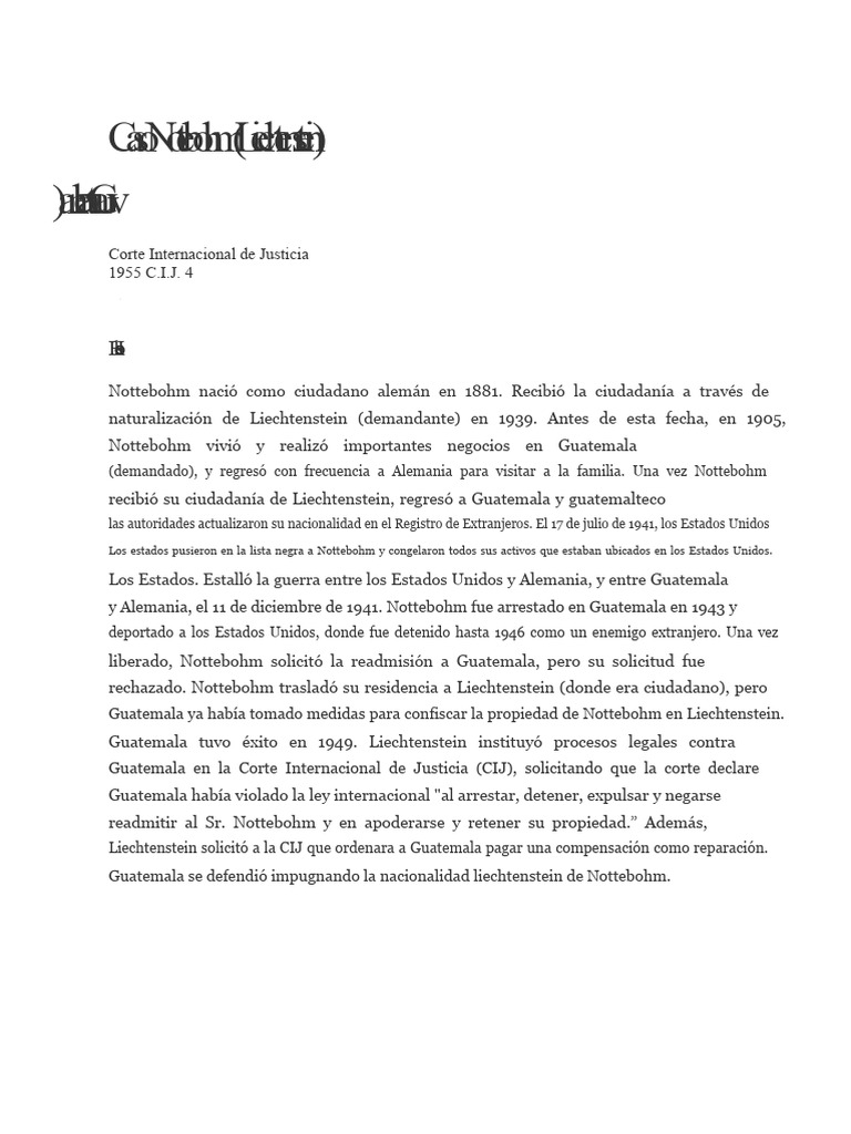 Caso Nottebohm | PDF