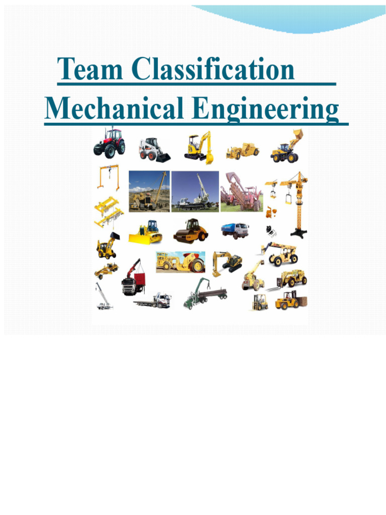Classification of Mechanical Equipment in Engineering | PDF
