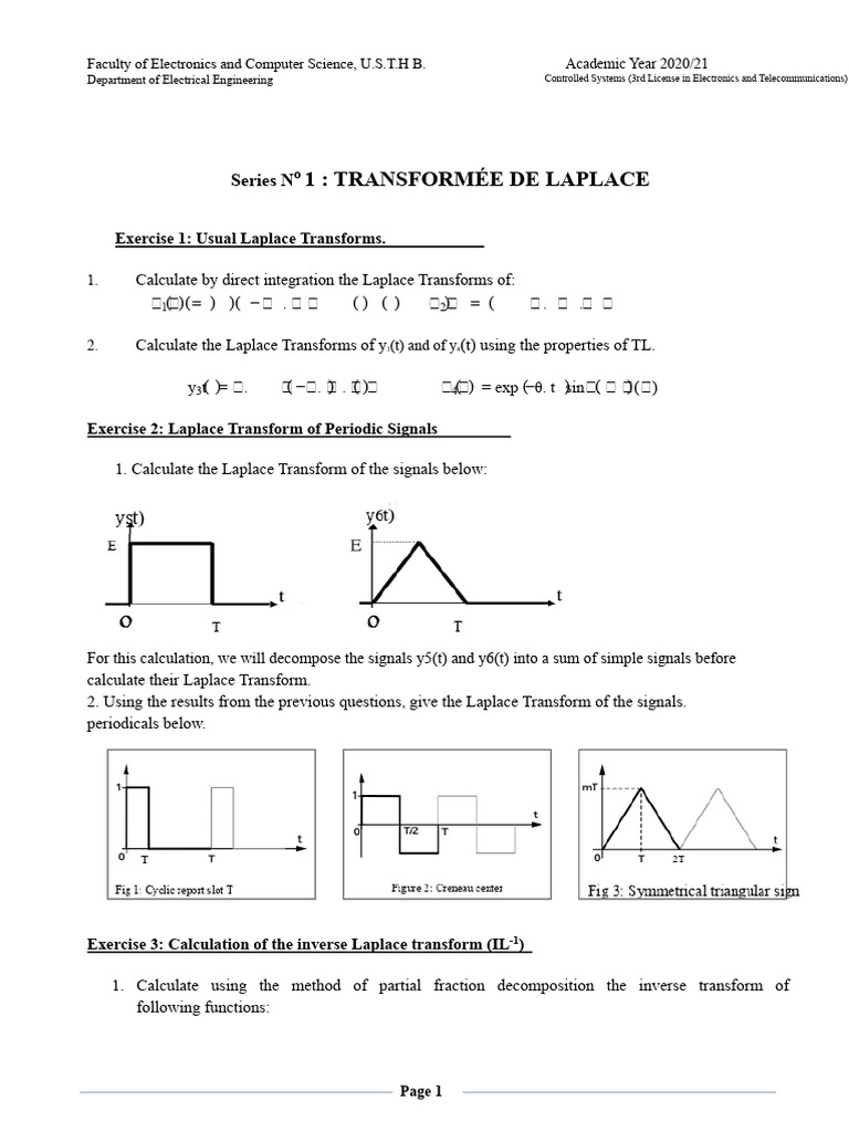 Transformation of The Series Place | PDF | Laplace Transform ...
