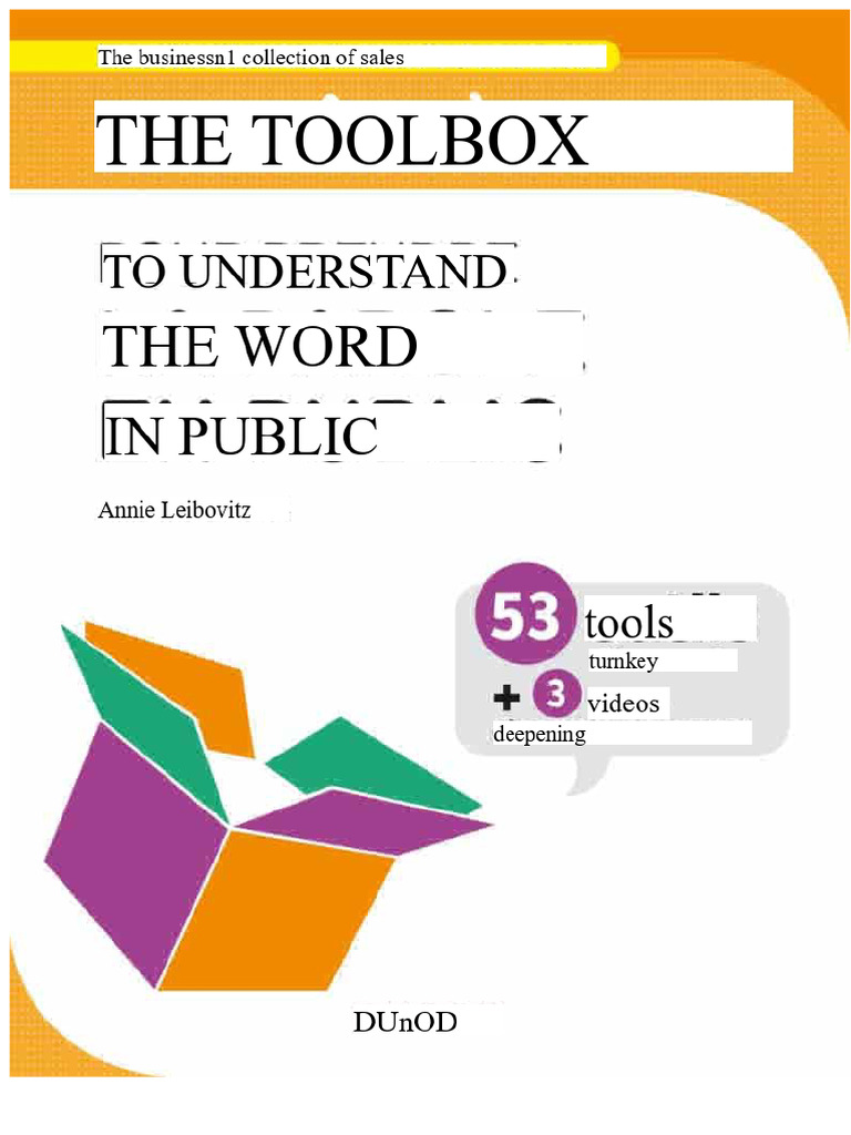 The Toolbox For Public Speaking Annie Leibovitz 2020 Dunod | PDF | Idea ...