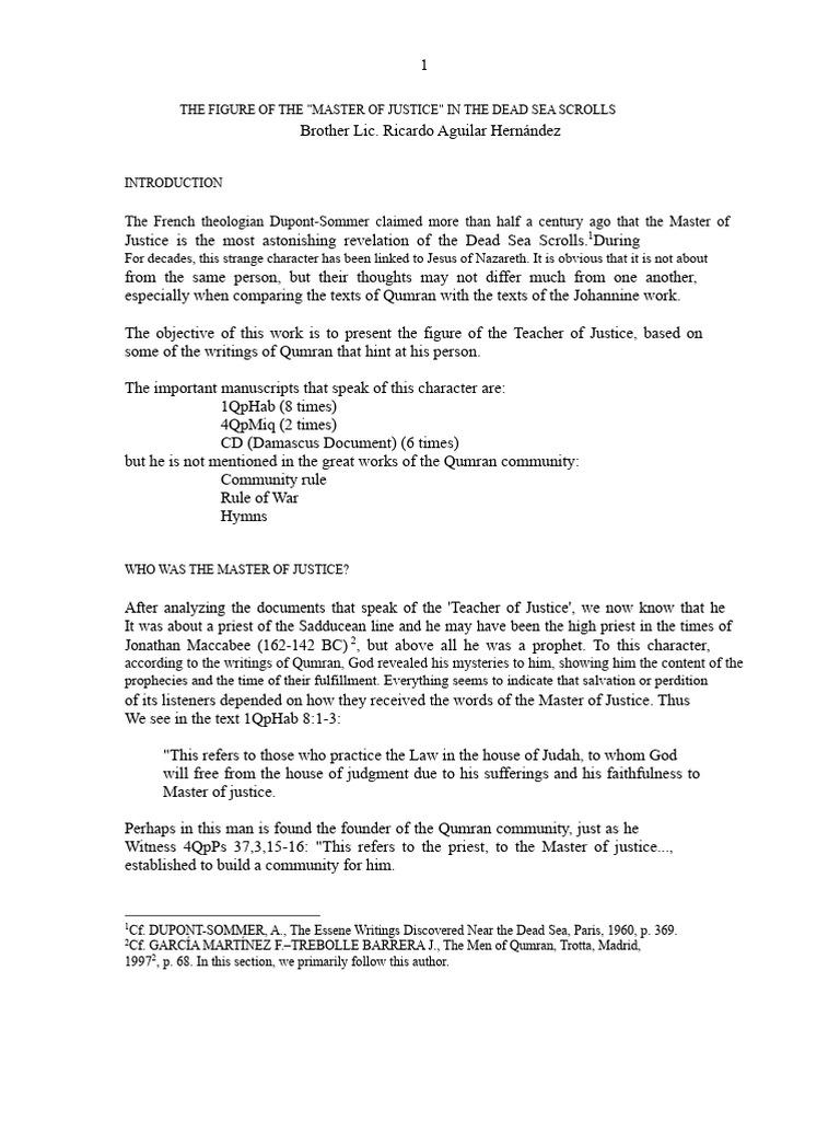 The Figure of The Master of Justice | PDF