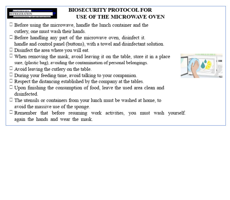 Biosecurity Protocol Microwave | PDF