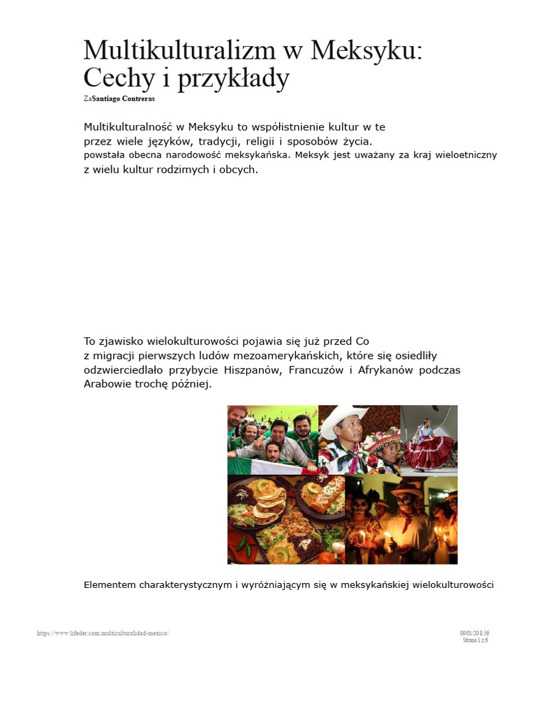 Multikulturowość W Meksyku - Cechy I Przykłady - Lifeder | PDF