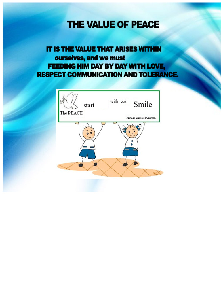 The Value of Peace | PDF