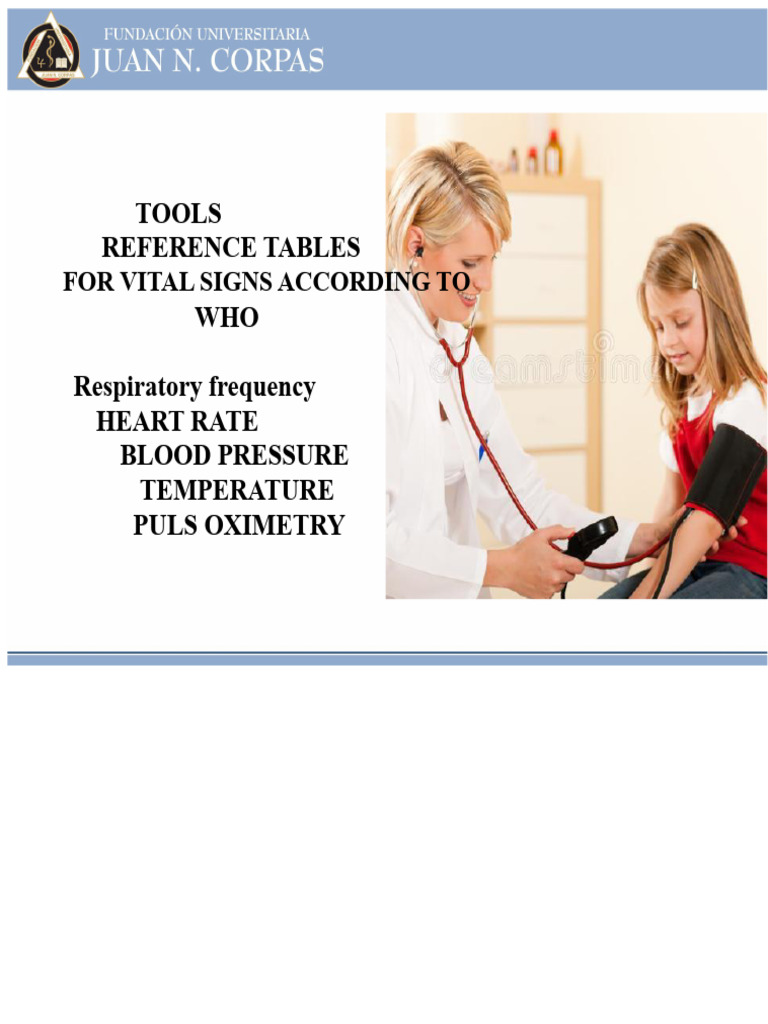 WHO Vital Signs Reference for Pediatrics | PDF