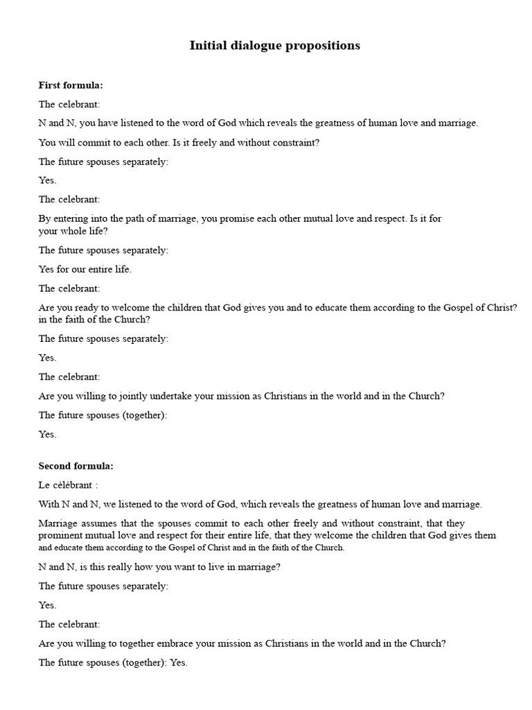 Initial Dialogue Proposal | PDF