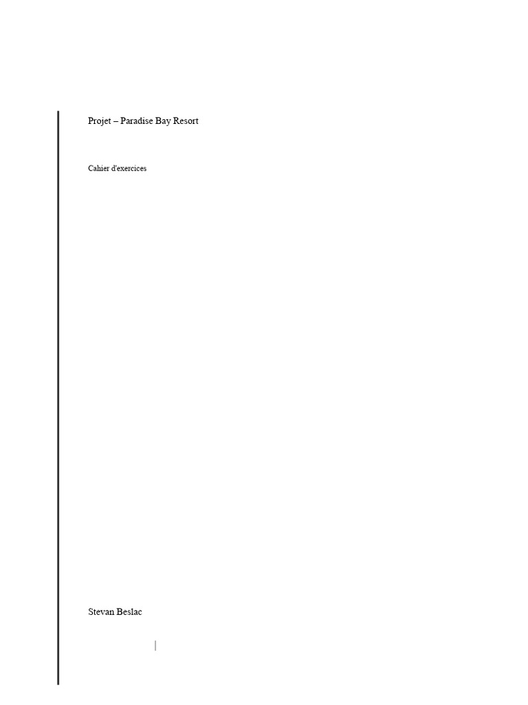 Gestion des risques pour Paradise Bay Resort | PDF | Business | Risque