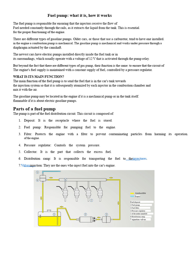 Understanding Fuel Pumps: Types & Functions | PDF | Pump | Fuel Injection