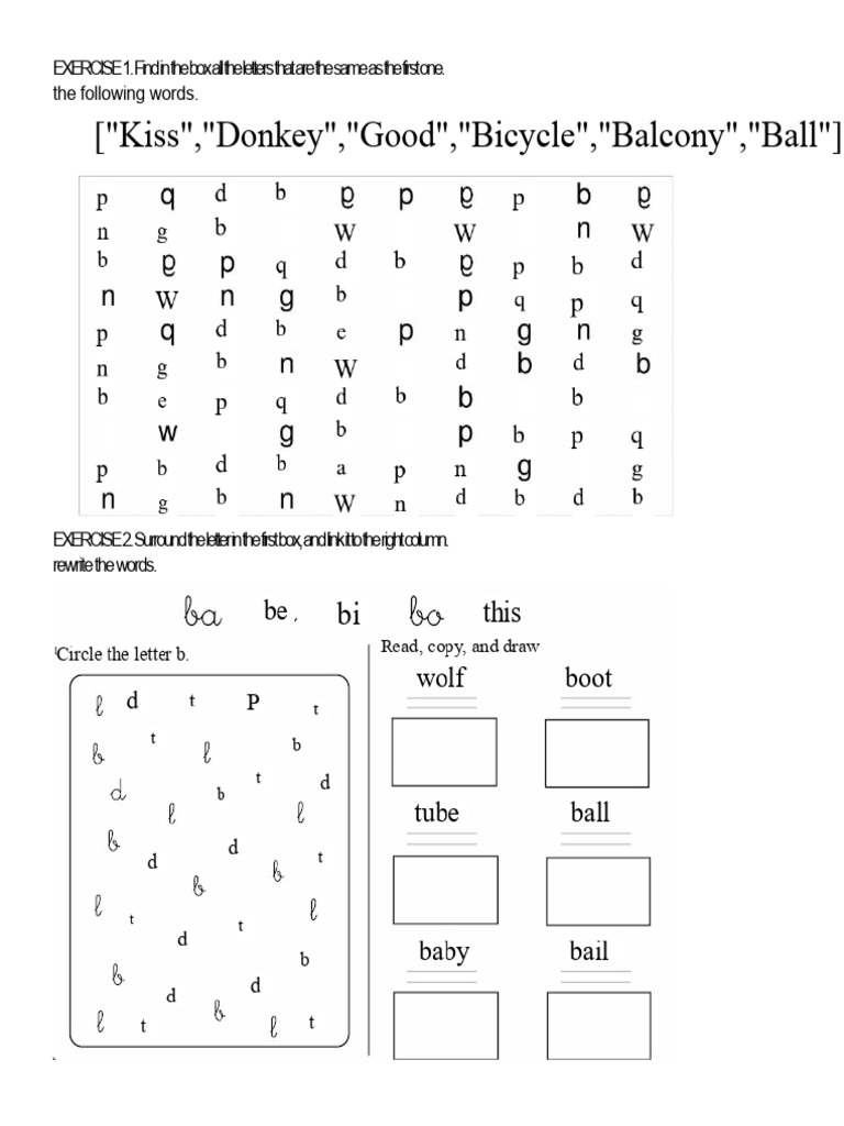 Letter Recognition and Writing Exercises | PDF