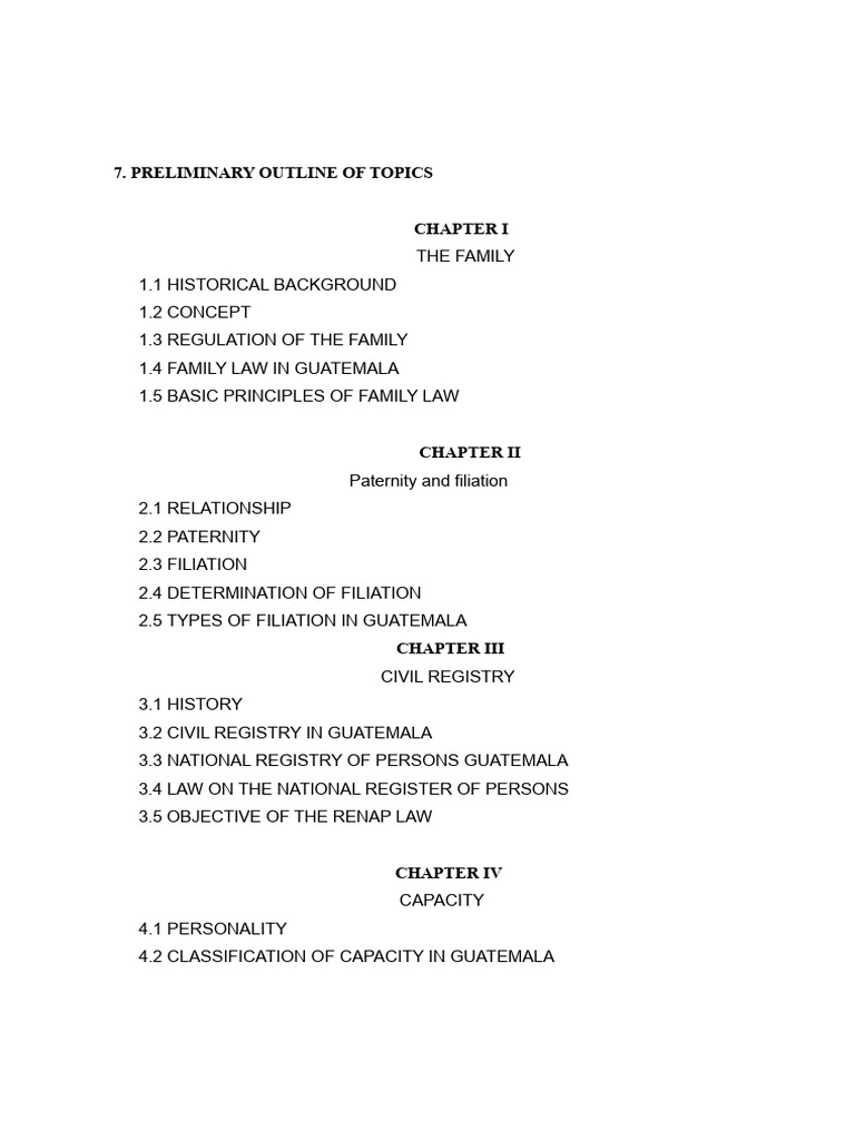 Preliminary Outline, Methods and Techniques, and Schedule | PDF ...