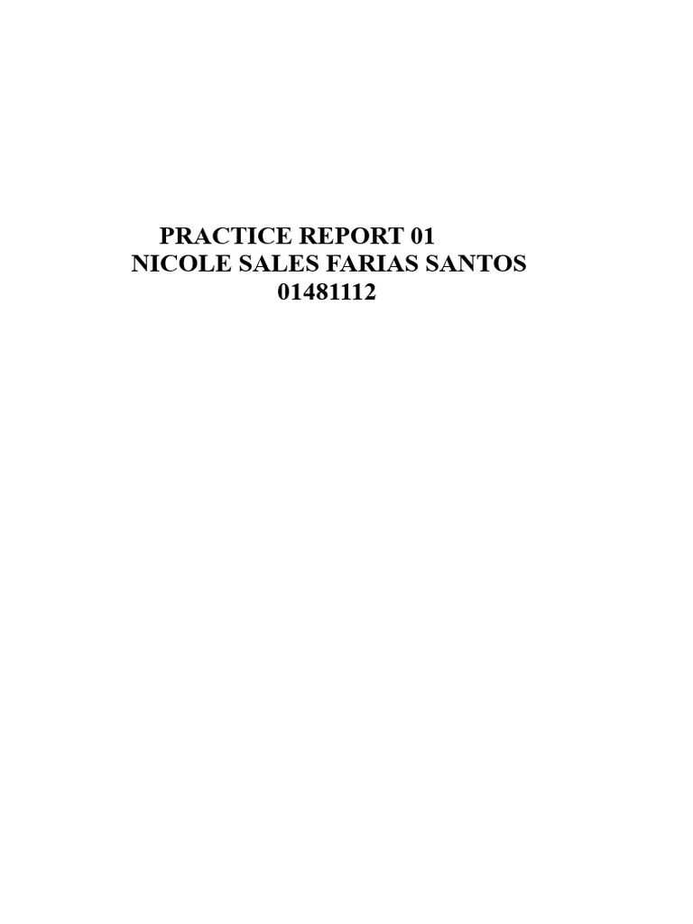 Report Practice - Foundations of Cellular, Molecular, and Tissue ...