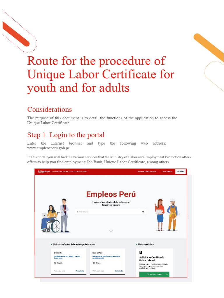 How to Obtain a Unique Labor Certificate | PDF | Identity Document ...