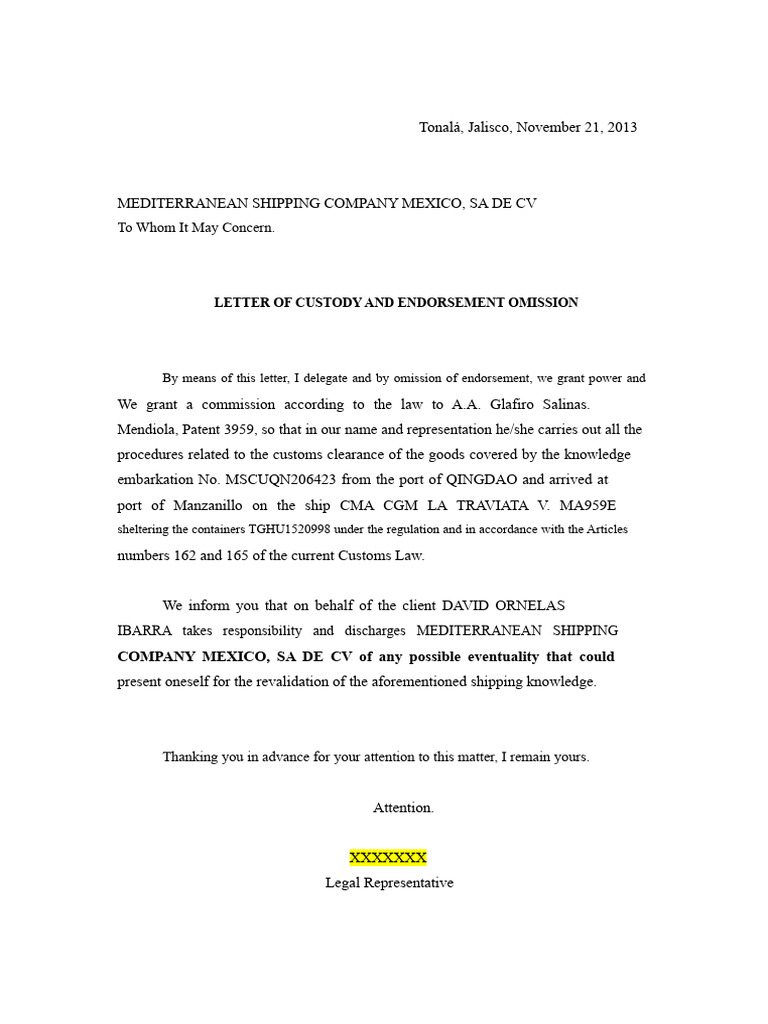 Letter of Assignment FREE FORMAT MSC | PDF