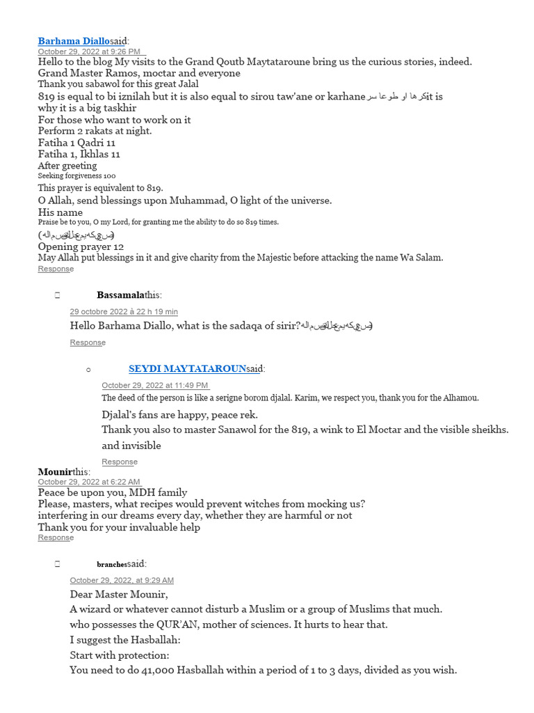 Barhama Diallo | PDF | Religious Belief And Doctrine | Islamic Texts